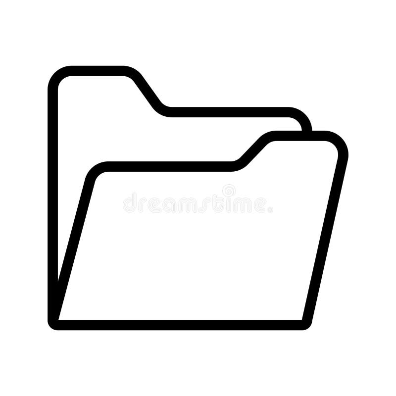 Simple folder icon stock illustration. Illustration of design - 384628773