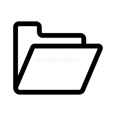Simple Folder Icon Illustration Stock Illustration - Illustration of ...