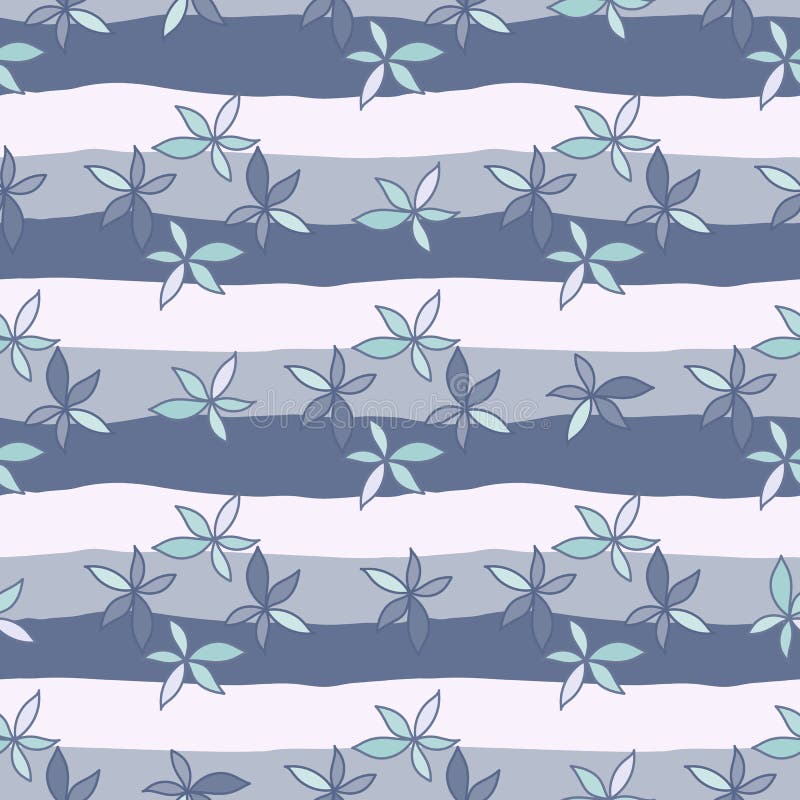 Simple Foliage Seamless Pattern. Doodle Leaves Wallpaper Stock Vector ...