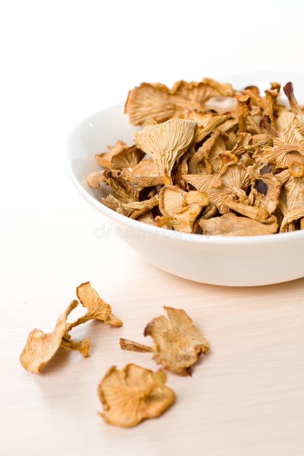 Simple Food Composition with Dried Mushrooms Stock Photo - Image of ...