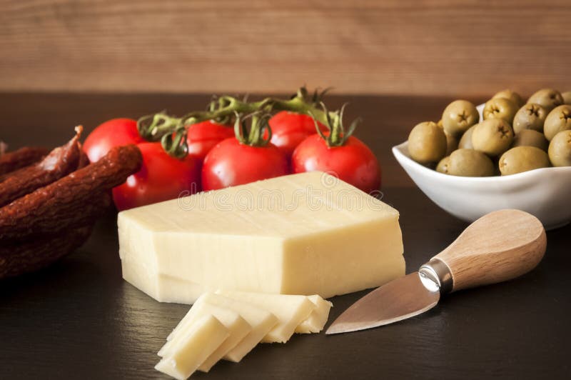 Simple food stock photo. Image of mediterranean, fuet - 57456850