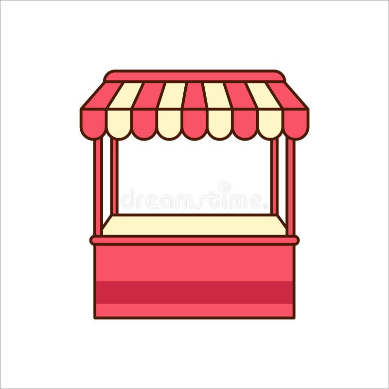 Simple Food Stall Vector Illustration Stock Vector - Illustration of ...