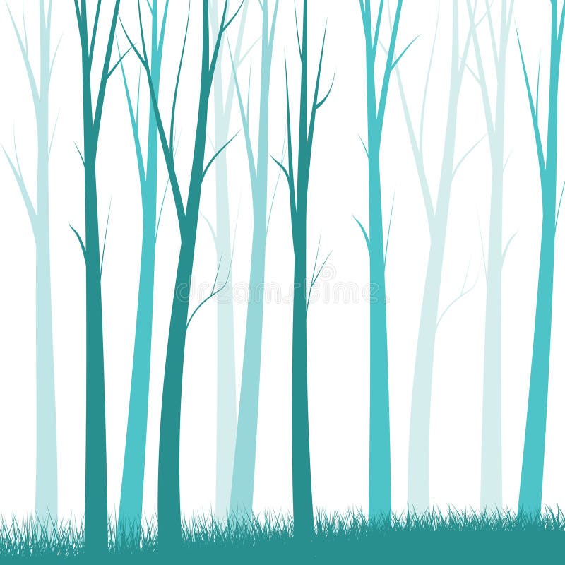 Simple Forest Background - Vector Illustration Stock Vector ...