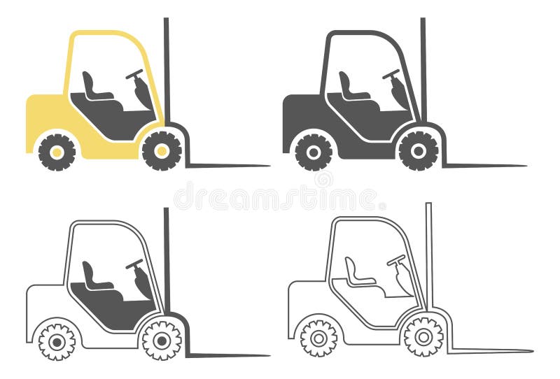 Simple Forklift Icon stock photo. Illustration of cardboard - 248231810