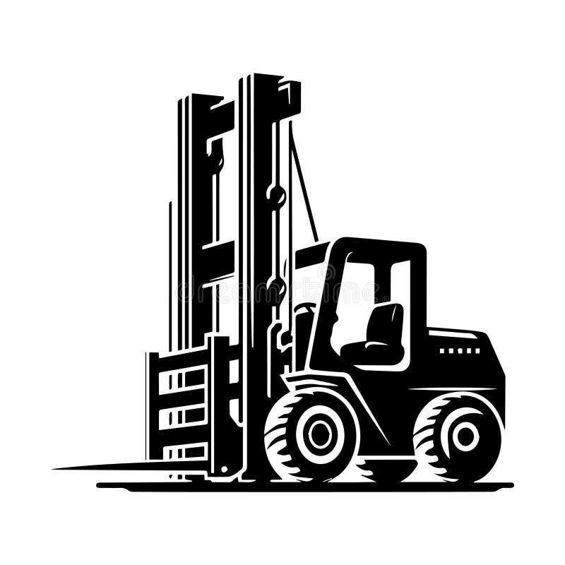 Simple Forklift Vector Icon – Modern Logo & Illustration. Stock Vector ...