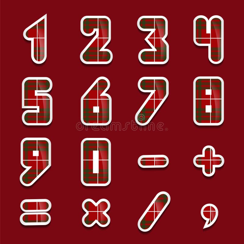 Simple Form Number Sign Set Stock Illustrations – 169 Simple Form ...