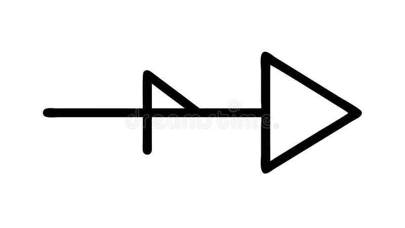 Simple Forward Media Control Icon, Single Right Arrow, Vector Design ...