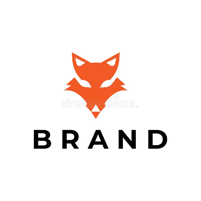 Simple Fox Head Logo with Negative Space Technique Stock Vector ...