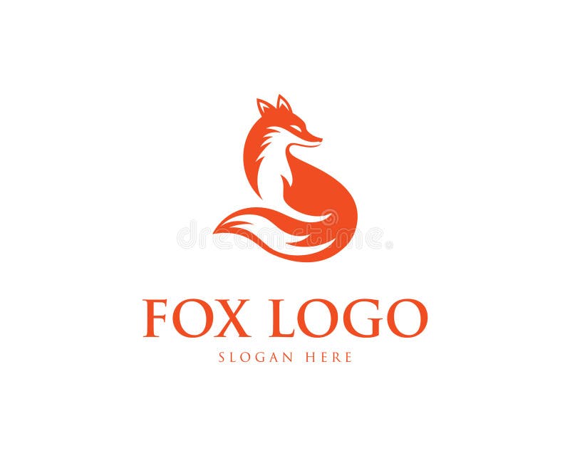 Simple Fox Logo Icon Design. Stock Vector - Illustration of cheerful ...
