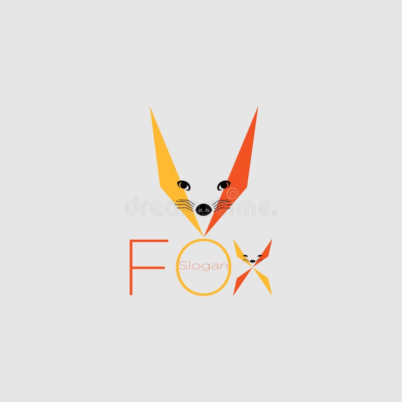 Simple Fox Logo Image for Symbol Stock Vector - Illustration of modern ...
