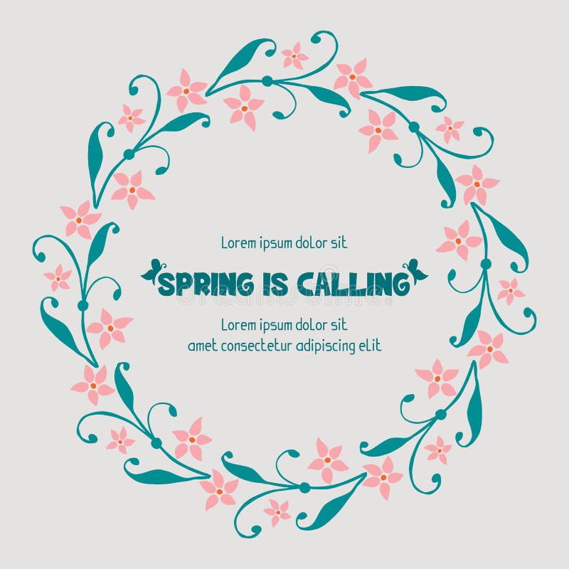 Simple Frame with Antique Leaf and Flower Frame, for Spring Calling ...