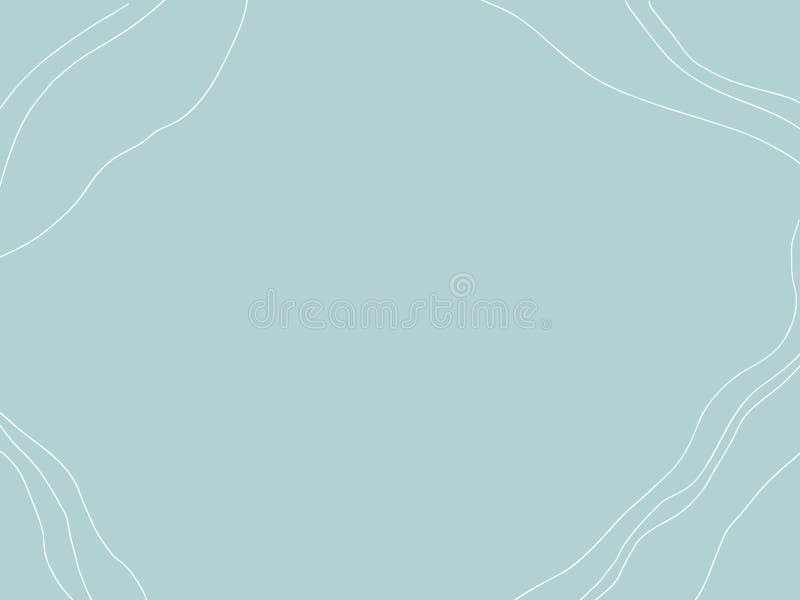 Simple Frame with Doodle Wave Lines in Corners. Vector Background ...