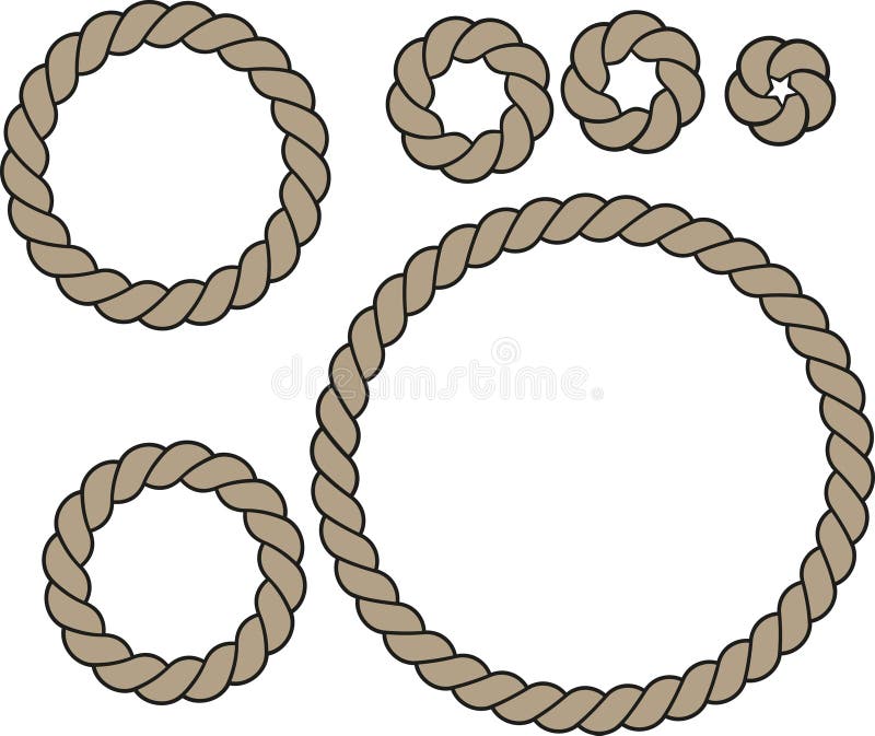 A Simple Frame Made of Rough Rope Made in the Form of Circle Stock ...