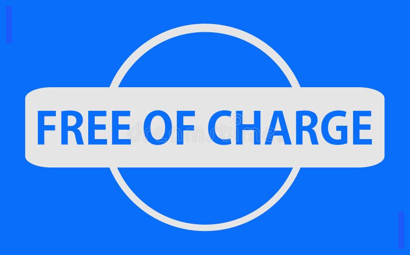 A Simple "Free of Charge" Wallpaper in Blue. Stock Illustration ...