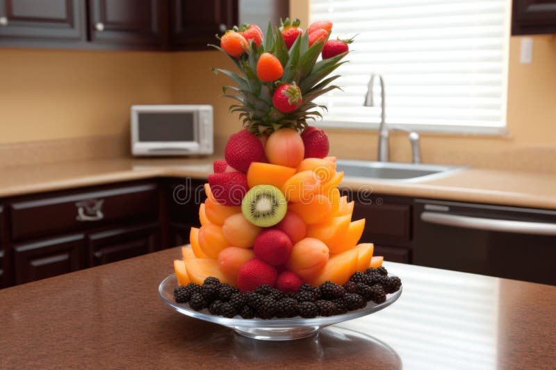 Simple Fruit Arrangement with a Touch of Whimsy Stock Illustration ...