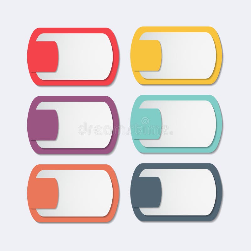 Simple and Full Color Text Box Stock Illustration - Illustration of ...