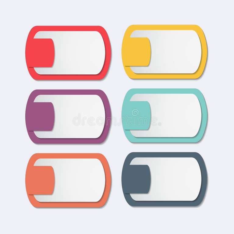 Simple and Full Color Text Box Stock Illustration - Illustration of ...