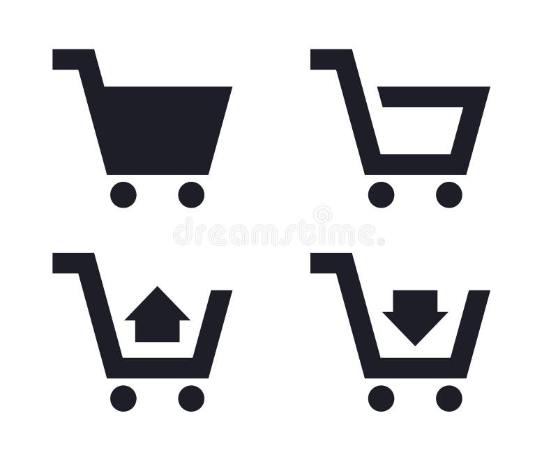 Full and Empty Shopping Cart Symbol Shop and Sale Icon Stock Vector ... Full and Empty Shopping Cart Symbol Shop and Sale Icon Stock Vector ...