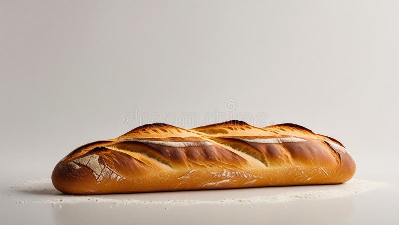 A Simple Full White Bread on a Light Background Stock Illustration ...