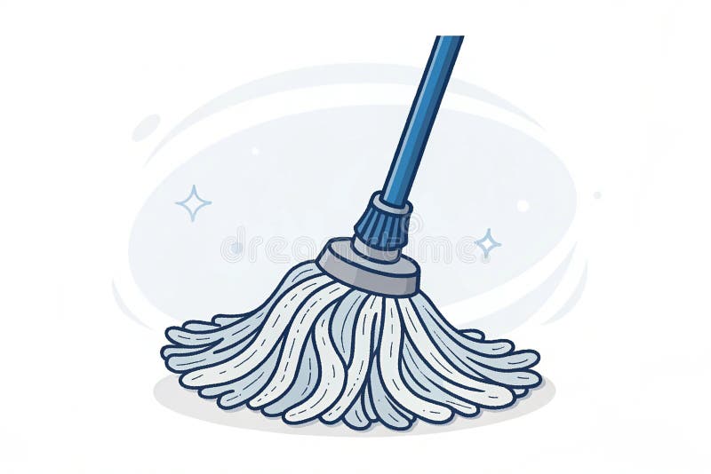 Basic Mop Head Minimal Color Palette Stock Illustration - Illustration ...