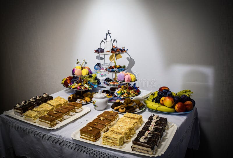 Simple furshet table stock image. Image of cake, banquet - 338529681