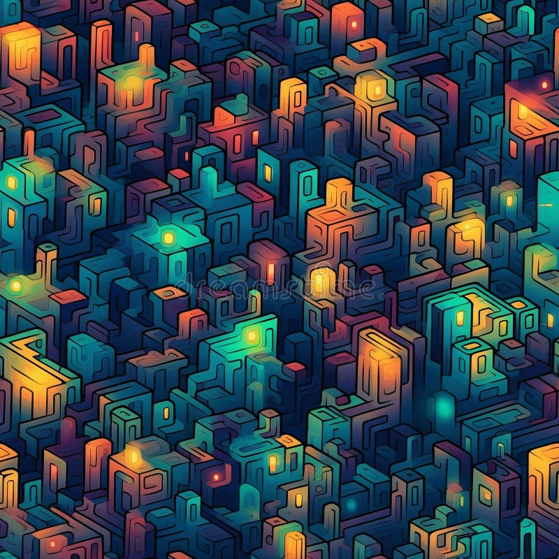 Simple Futuristic Tile Background Stock Illustration - Illustration of ...