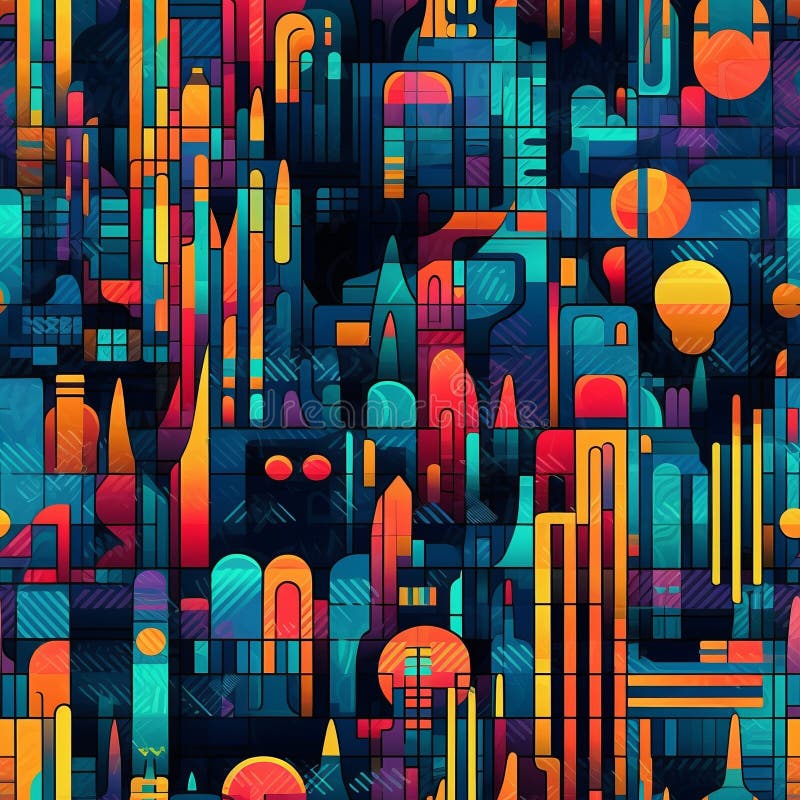 Simple Futuristic Tile Background Stock Illustration - Illustration of ...