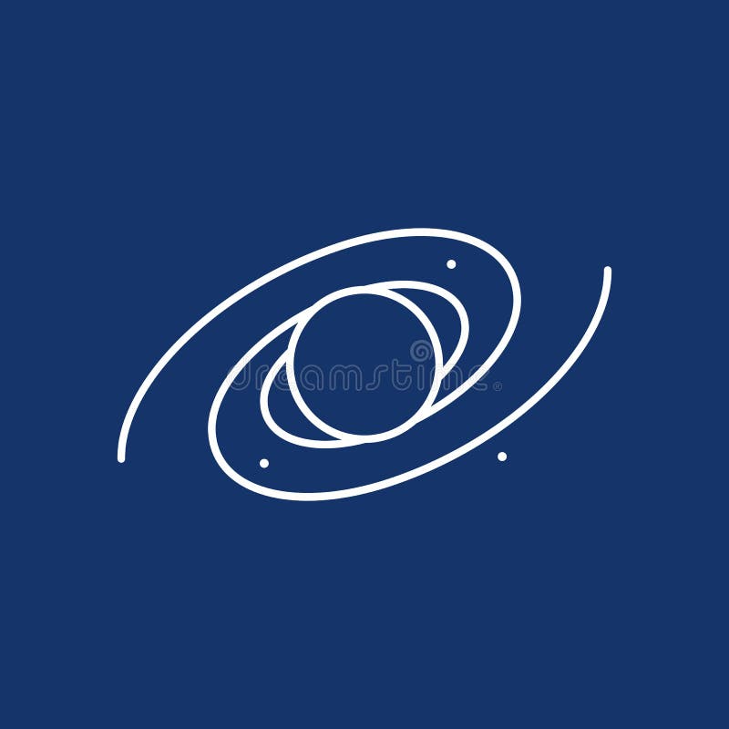 Simple Galaxy or Galactic Icon in Monoline or Outline Style Stock ...