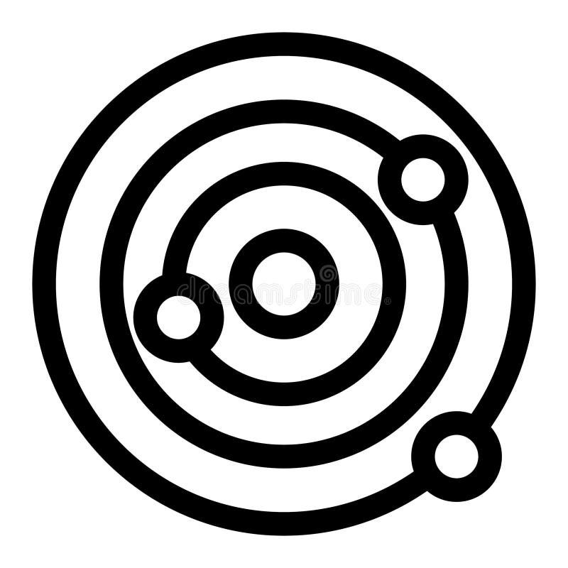 A Simple Galaxy Solar System Pattern Icon Design Depicted with Circular ...
