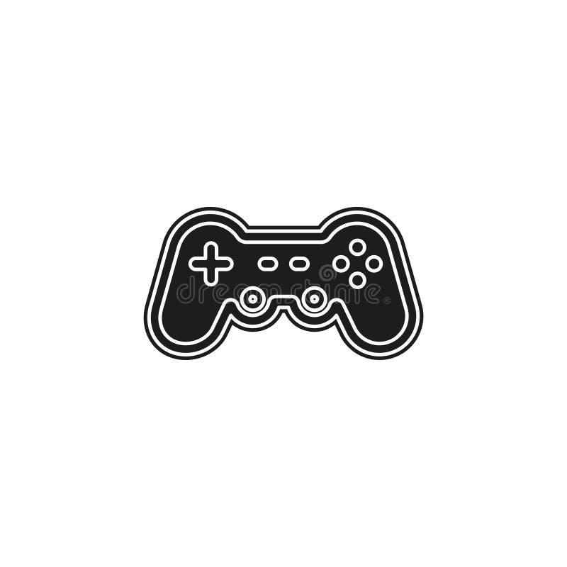 Simple Game Controller Vector Icon Stock Illustration - Illustration of ...