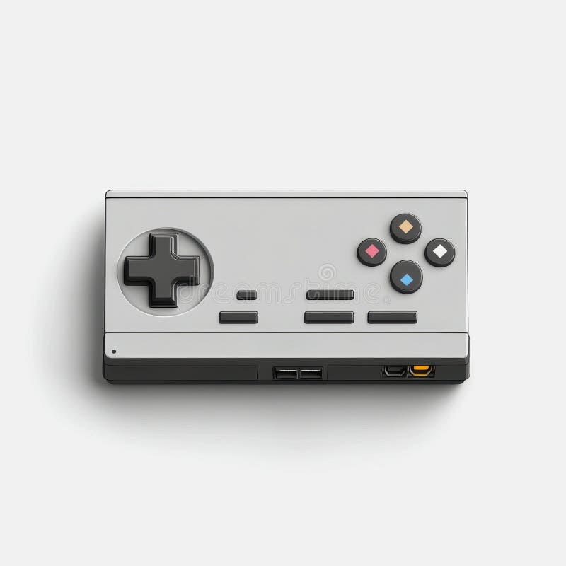 Simple Game Controller Icon on White Background Stock Illustration ...