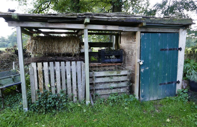 Compost bins under shelter stock photo. Image of rustic - 272464608
