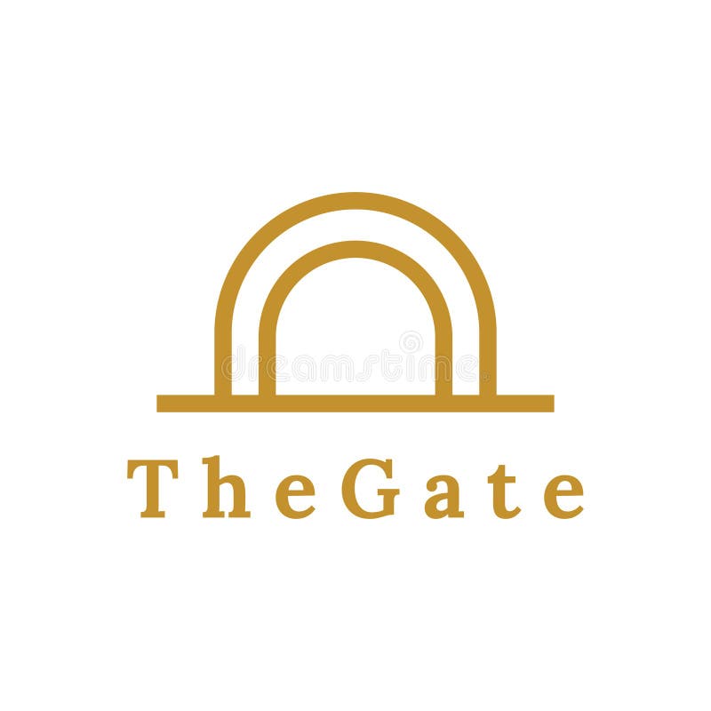 Gate Line Vector Logo Design Stock Vector - Illustration of icon ...