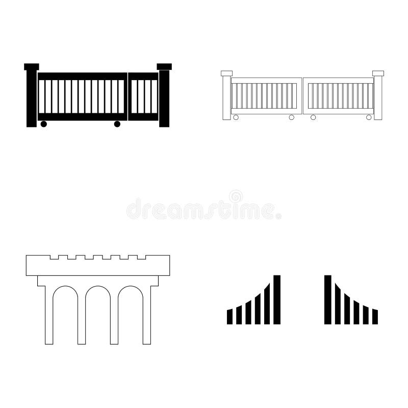 Simple Gate Icon Illustration Design Stock Illustration - Illustration ...