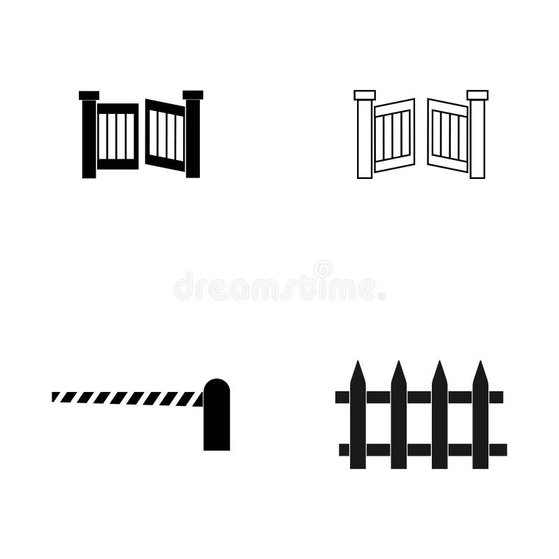 Simple Gate Icon Illustration Design Stock Illustration - Illustration ...