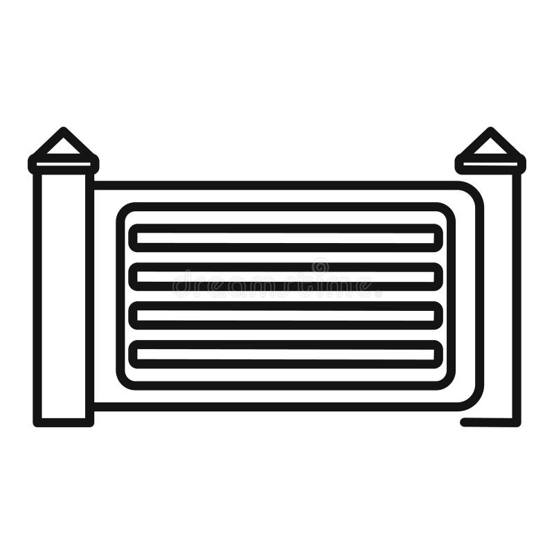 Simple Gate Icon Representing Security and Entrance Stock Vector ...