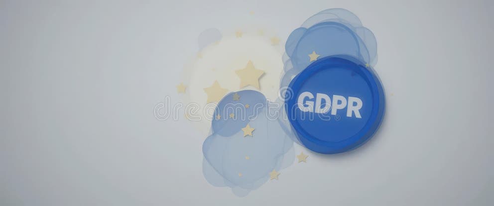 Simple GDPR Blue Circle, One Yellow Star, Crisp Acronym Core Elements ...