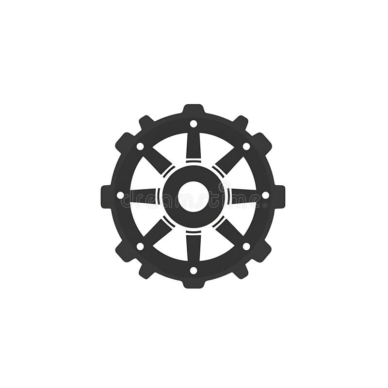 Simple Gear Icon Vector Illustration Stock Illustration - Illustration ...