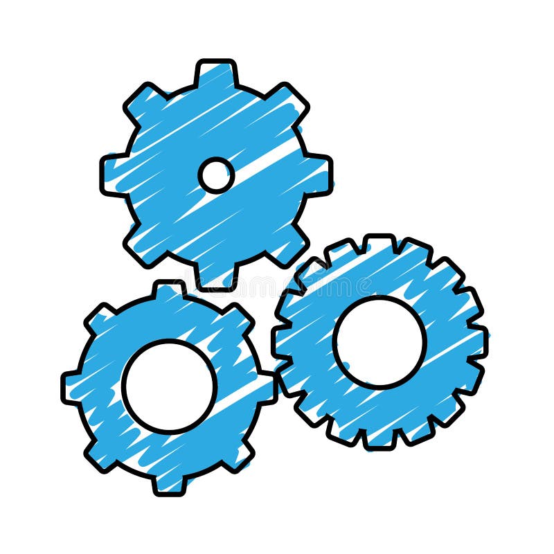 Simple gears icon image stock vector. Illustration of motion - 79465078