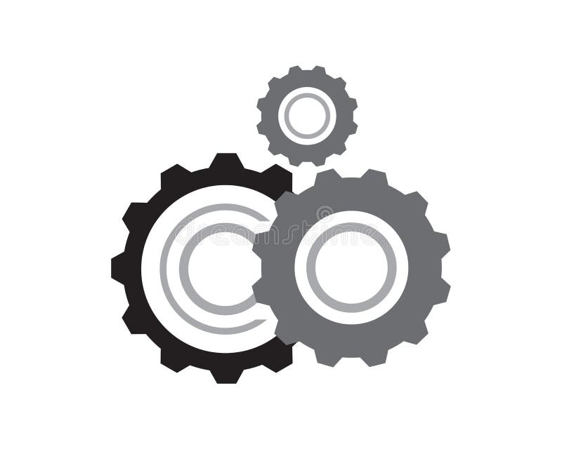 Simple Gears Symbol As Symbolization of Settings and Mechanics Stock ...