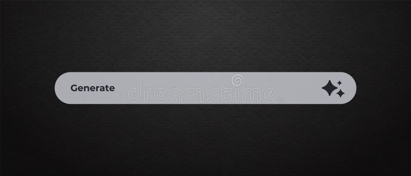 Simple Generate Button Interface with Star Icon on Dark Theme User ...