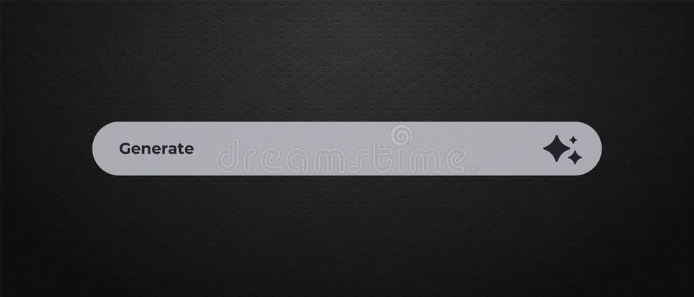 Simple Generate Button Interface with Star Icon on Dark Theme User ...