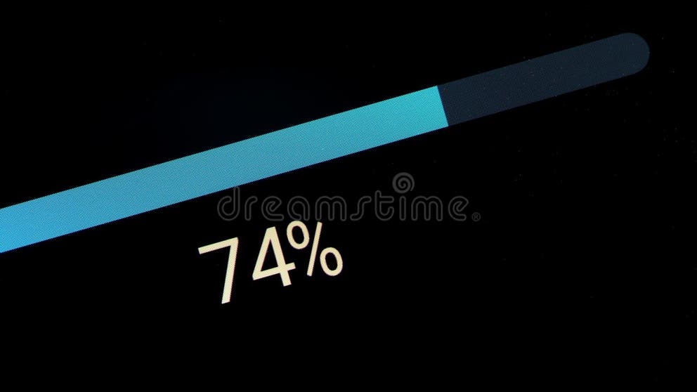 Digital Software Update Process Progress Animation Display Stock Photos ...