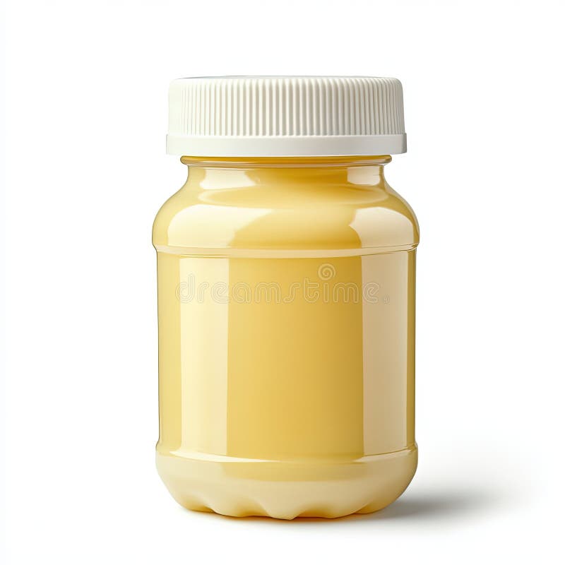 Generic Unlabeled Yellow Bottle on White Background Stock Illustration ...