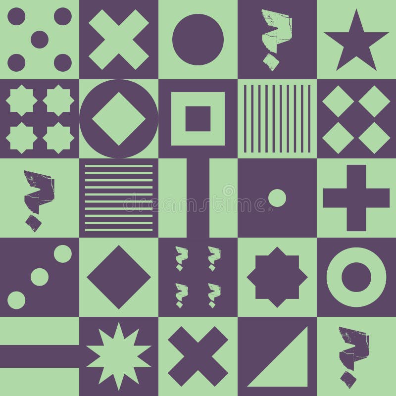 Simple Geometric Art Poster. with a Simple Shape and Pattern in Color ...