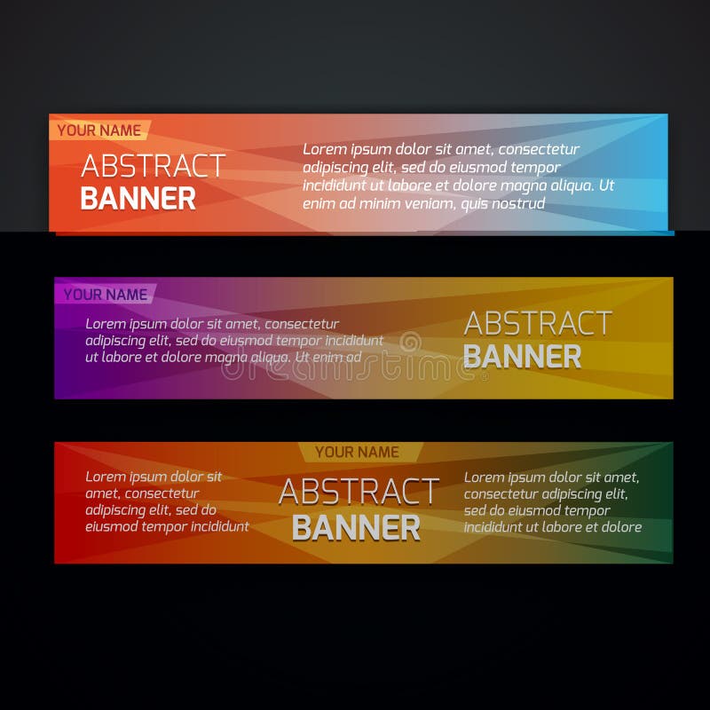 Simple Geometric Banners 04 Stock Vector - Illustration of graphic ...