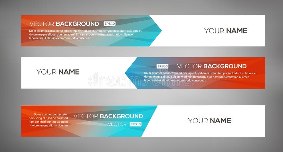 Simple Geometric Banners 07 Stock Vector - Illustration of advertise ...