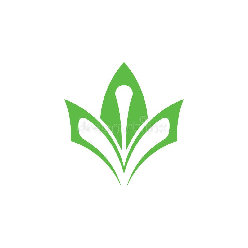 Simple Geometric Book Green Leaf Plant Education Logo Stock Vector ...