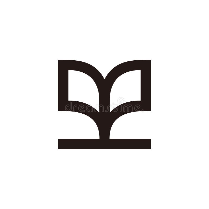 Simple Geometric Book Lines Art Education Symbol Logo Vector Stock ...