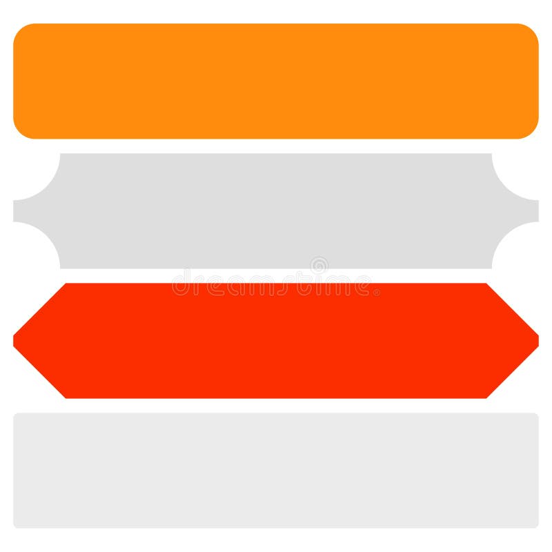 Simple Geometric Button, Banner, Plaque Shape, Design Element Vector ...